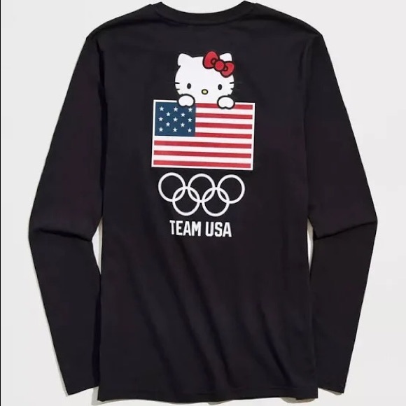 Team Usa | Shirts | Hello Kitty X Team Usa Flag Long Sleeve Tee | Poshmark